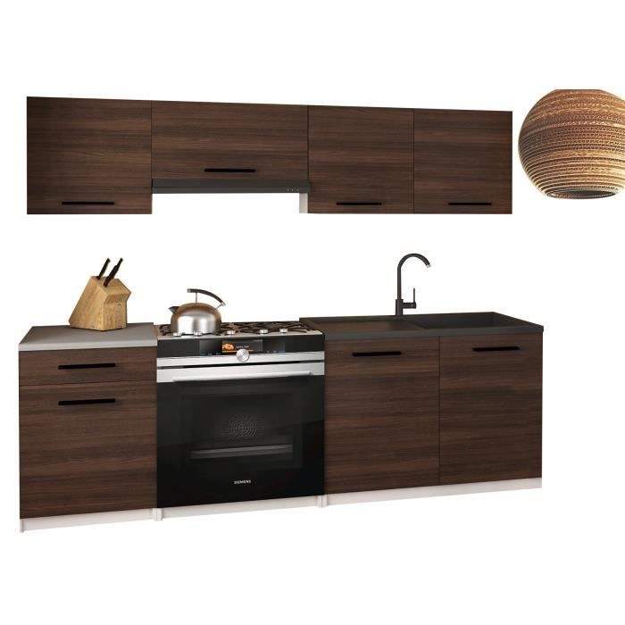 UNIQANTO - Cuisine complète L180 cm - Cuisine droite 5 pcs - Plan de ...
