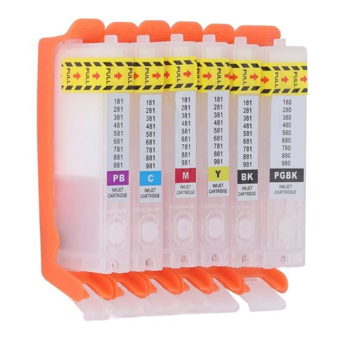 LIA - Ensemble de cartouches d'encre 6 couleurs Cartouche d'encre d ...