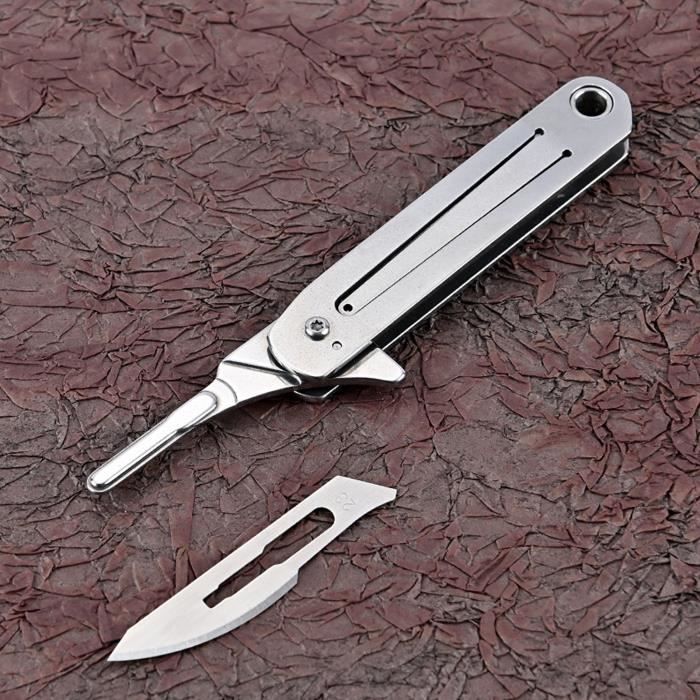 HUJ Outdoor Stainless Steel Quick Opening Artistic knife Mini fold Key ...