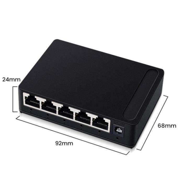 Switch Ethernet 5 Ports Gigabit - PIMPIMSKY - Boîtier en plastique ...