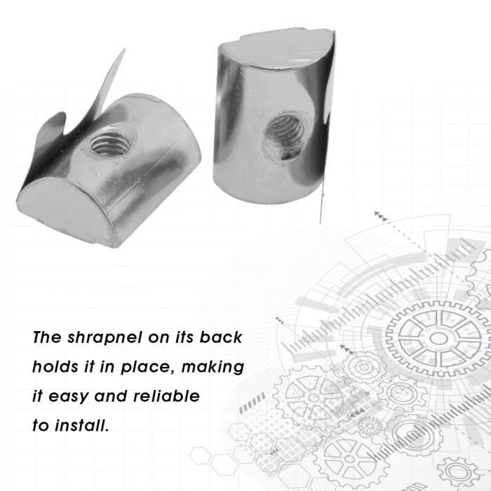 LEX Half Round Nut M6 Shrapnel Nut Block Elastic Nut 40 Series ...