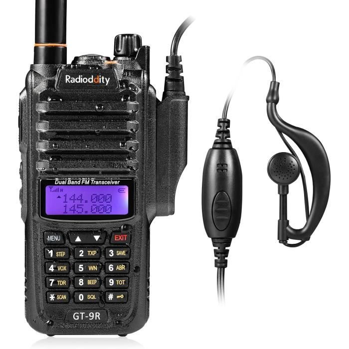 Double Bande Walkie Talkie Gt-9R, P67 5W Radio Bidirectionnelle Avec ...