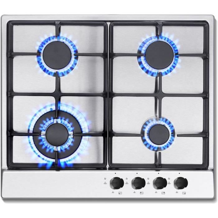 Plaque De Cuisson Gaz 4 Feux, Plaque Gaz Avec Panneau En Acier ...