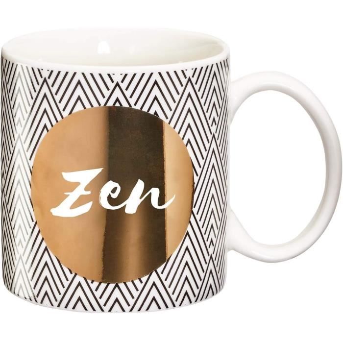 DRAEGER PARIS | Mug Black & Gold porcelaine fine "Zen" | Mug original ...