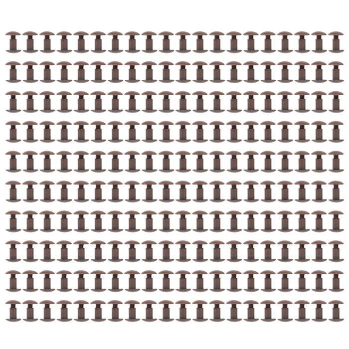 TMISHION vis à tête plate ronde pour reliure Vis de reliure de livre ...