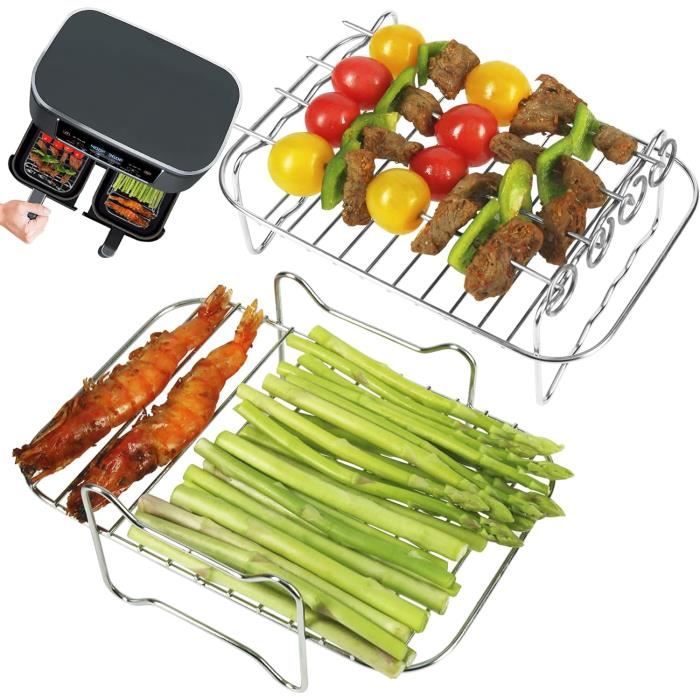 Support De Friteuse À Air Comprimé Pour Friteuse Ninja Dual Air Friteuse, 2 Pièces En Acier ...