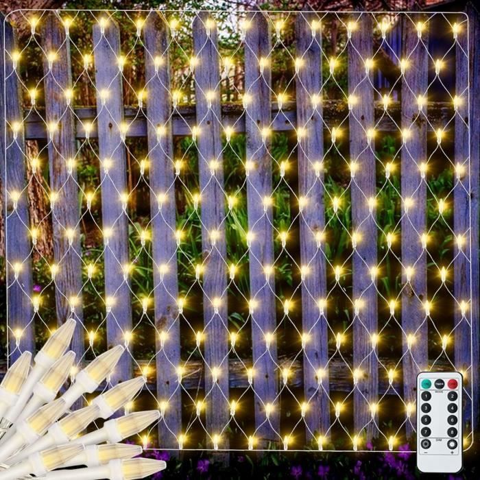 Filet Lumineux D'Extérieur - Guirlande Lumineuse - 1,5 X 1,5 M - Avec ...