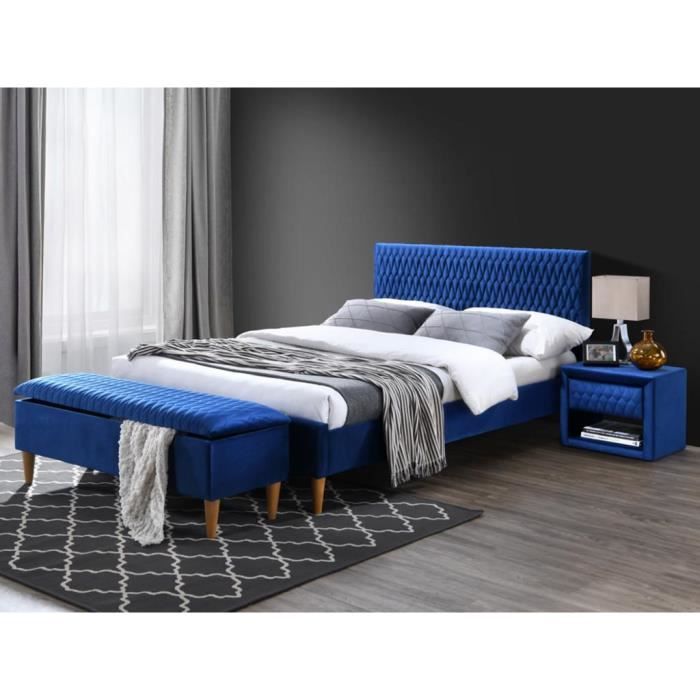 Lit droit DANIELE - Vente-unique - Cdiscount Maison
