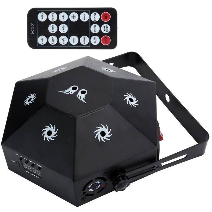 Zerone Lampe de scène Lumière Laser à 8 Trous Lumière de Scène RVB à ...