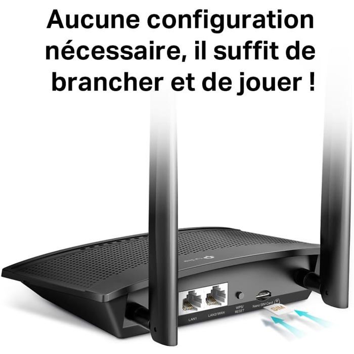 Routeur 4G LTE Wi-Fi bi-bande - CACTOSE - TL-MR110 - Jusqu'à 300 Mbps ...