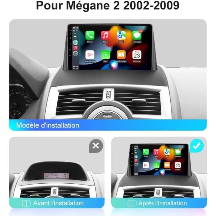 Autoradio Android 12 Pour Renault Megane 2 2002-2009 [2G+32G] Carplay ...