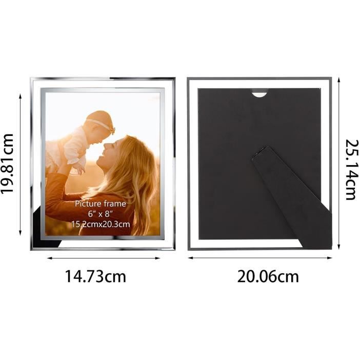 Cadre Photo 15X20 Cm En Verre, Lot De 2 Cadre Transparent En Verre À ...