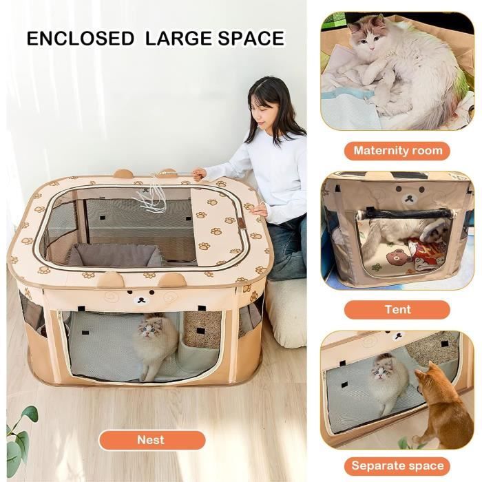 Portatif Pliable Souple Grand Parc Chien Parc À Chiot Enclos Pour ...