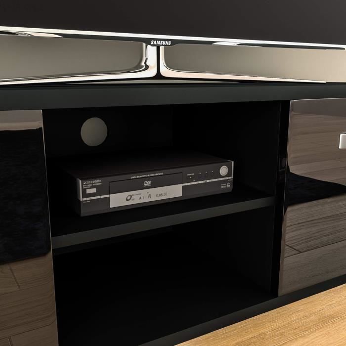 Meuble TV - TRAHOO - Cosmo - Noir - Contemporain - Design - Cdiscount ...