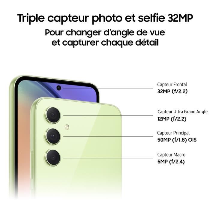 Samsung Galaxy A54 Smartphone 128 Go 5G Noir - Cdiscount Téléphonie