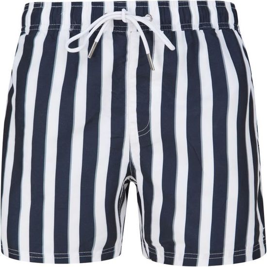 NINES Short de Bain à Rayures Bleu Marine/Blanc Homme Bleu - Cdiscount ...
