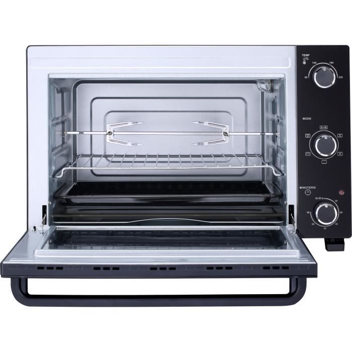 CONTINENTAL EDISON CEMF46B3 - Minifour électrique 46L noir - 1800W - Rotissoire, Convection ...