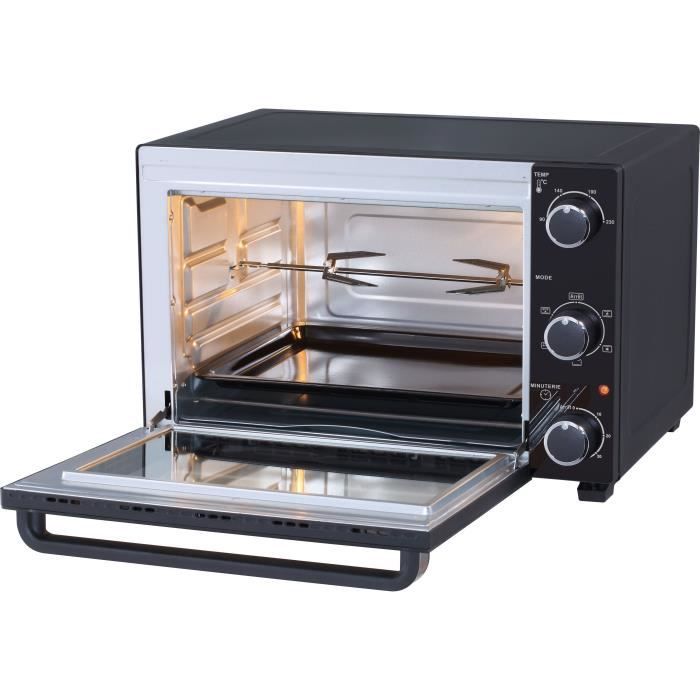 CONTINENTAL EDISON CEMF46B3 - Minifour électrique 46L noir - 1800W - Rotissoire, Convection ...