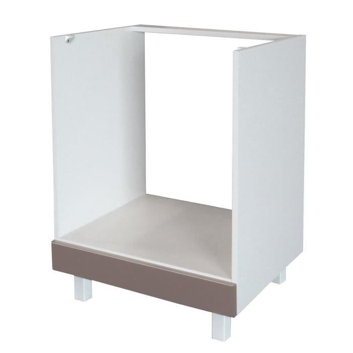 Caisson Four bas 60 cm Taupe Haute brillance - Cdiscount Maison