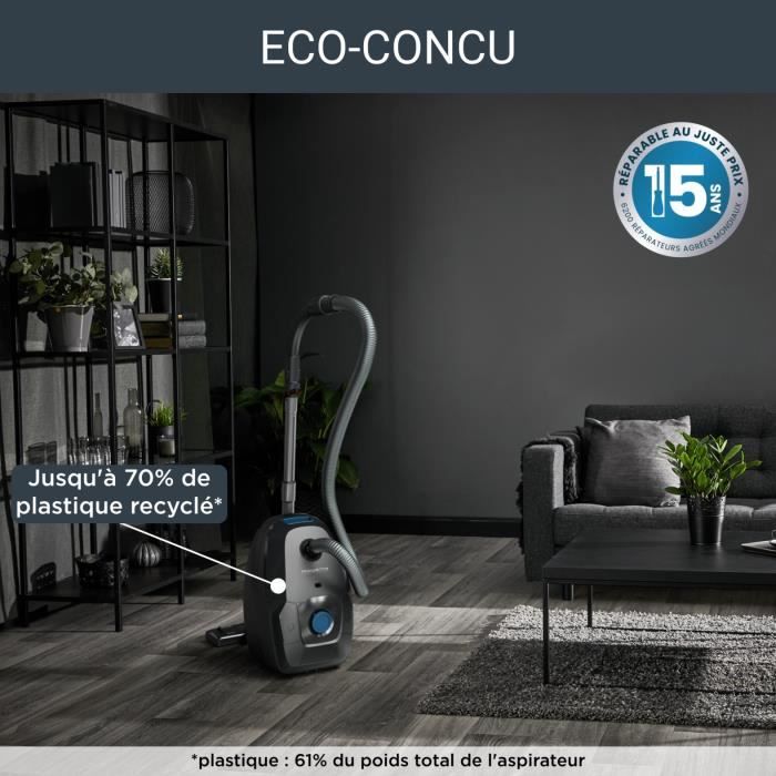 Rowenta Aspirateur avec sac, Moteur basse conso 900 W max, Eco-conçu ...