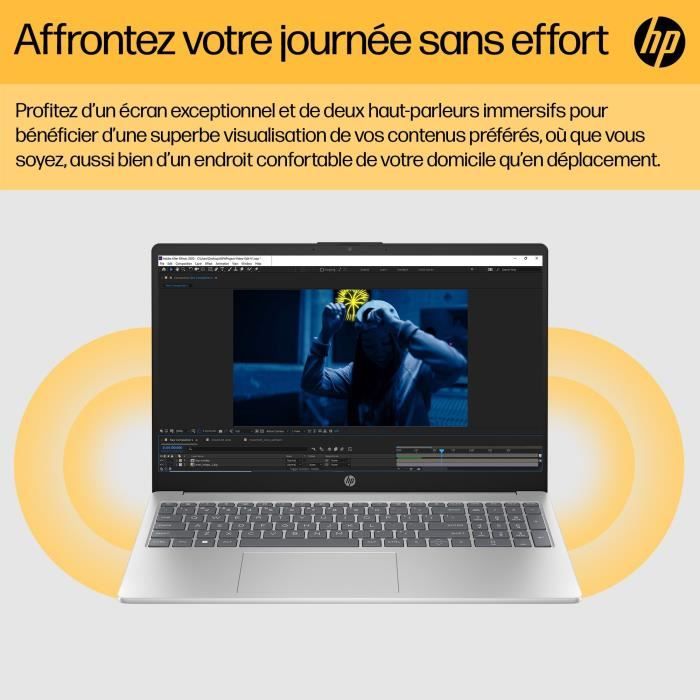 PC Portable HP 15-fc0156nf - Windows 11 - 15,6" FHD IPS - Ryzen 7 7730U ...
