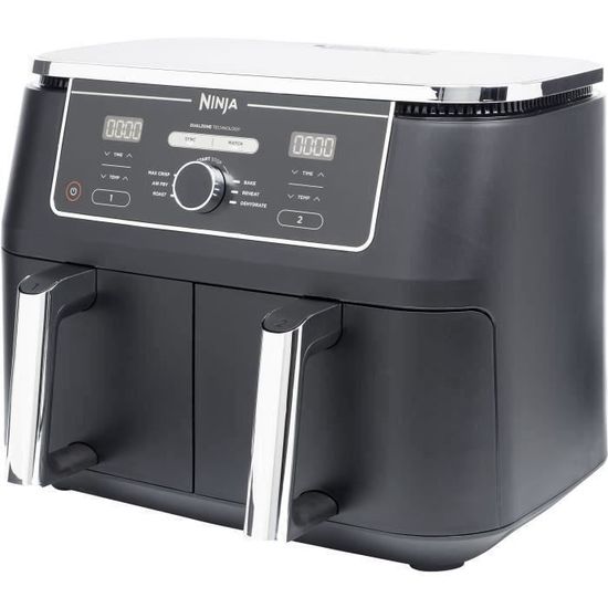 Friteuse sans huile Dual Zone NINJA Foodi Max - AF400EU - 2470W - 9,5L - 2 tiroirs de cuisson ...