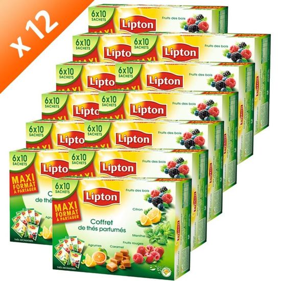 LIPTON Coff. Variety Thé Parfumés 60 Sach (x12) - Cdiscount Au quotidien