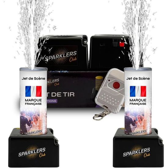SPARKLERS CLUB Pack 2 Déclencheurs + Jets de Scène couleur Argent ...