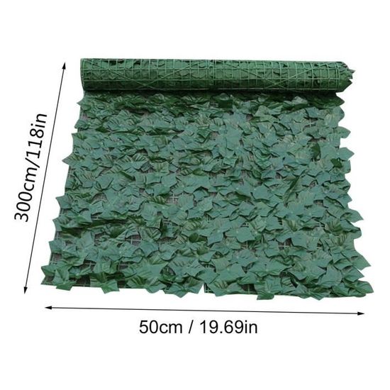 Treillis,Clôture en feuilles artificielles de Protection Uv,300x50cm ...