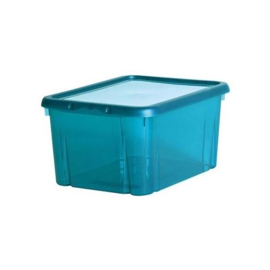EDA - Boîte de rangement - 8 L - funny box - bleu canard - Cdiscount Maison