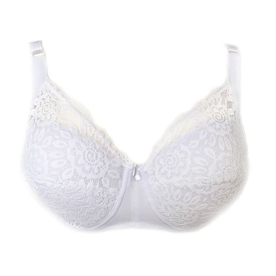 Lingerie grande taille bonnet F soutien gorge blanc à armatures 115F ...