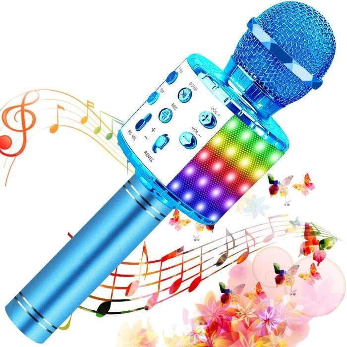 Micro Karaoke Enfant,Microphone sans Fil Karaoké, Micro Karaoke Bluetooth pour Enfants Fille ...