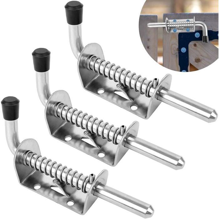 Lot de 3 verrous ressort verrou barillet en acier inoxydable 304 verrou ...