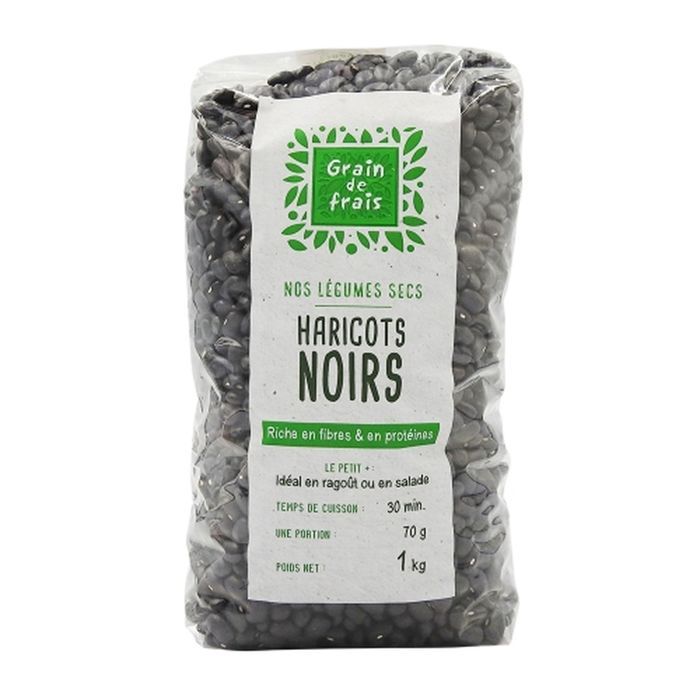 Grain de Frais - Haricots noirs - Sachet 1kg - Cdiscount Au quotidien