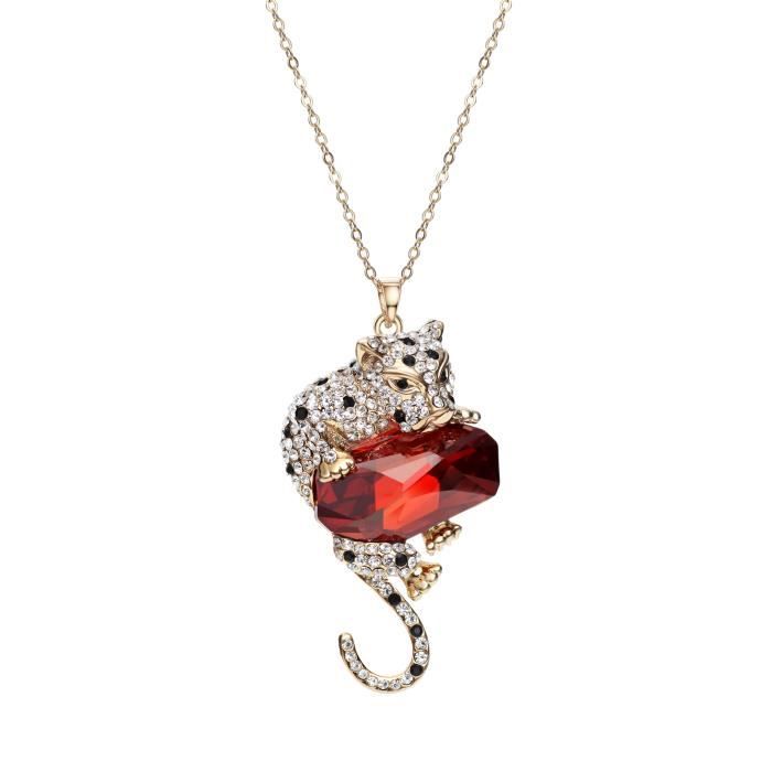COLLIER PANTHERE CRISTAL - Achat / Vente sautoir et collier COLLIER ...