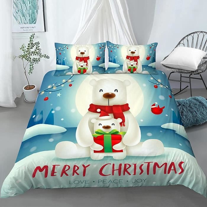 Housse De Couette 220x240cm-Enfants Fille Ensemble de literie Drap de ...
