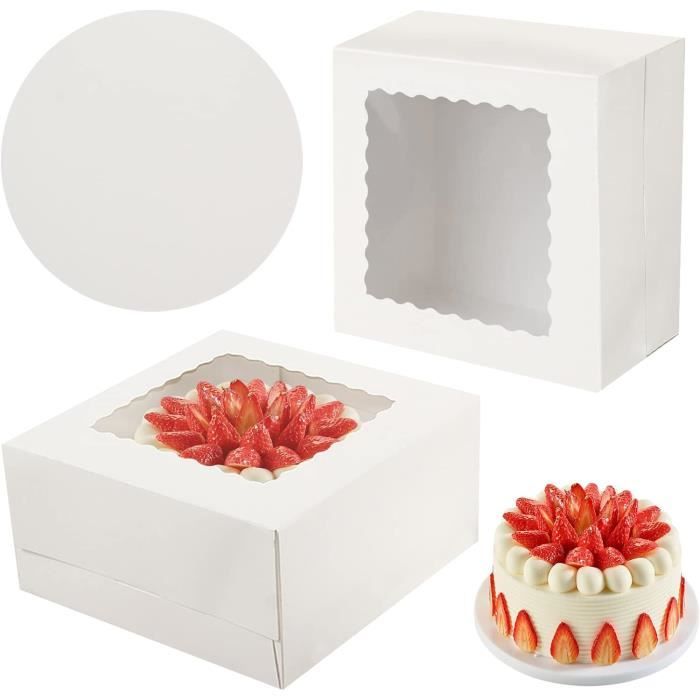 Lot De 2 Boîtes À Gâteau En Carton Avec Fenêtre De Visualisation Et ...
