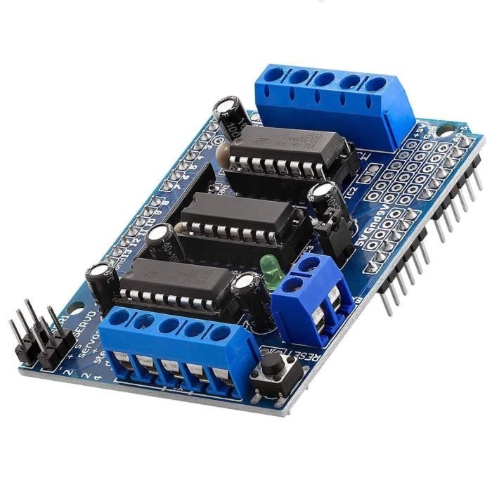 L293D Motor Driver Shield, 4 Canaux Pilote Moteur Shield, Stepper Motor Driver, Stepper ...