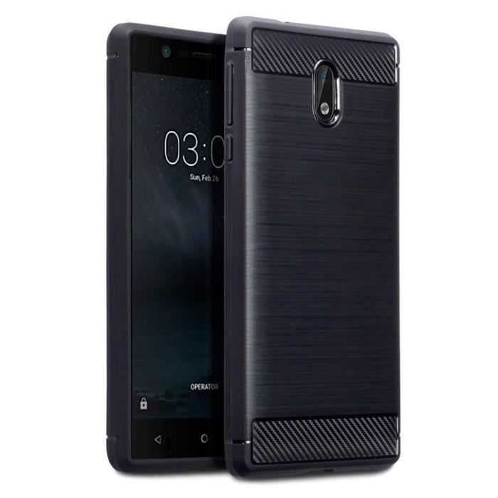 Cophone® Coque de protection Nokia 3 Etui antidérapent Coque fibre de ...