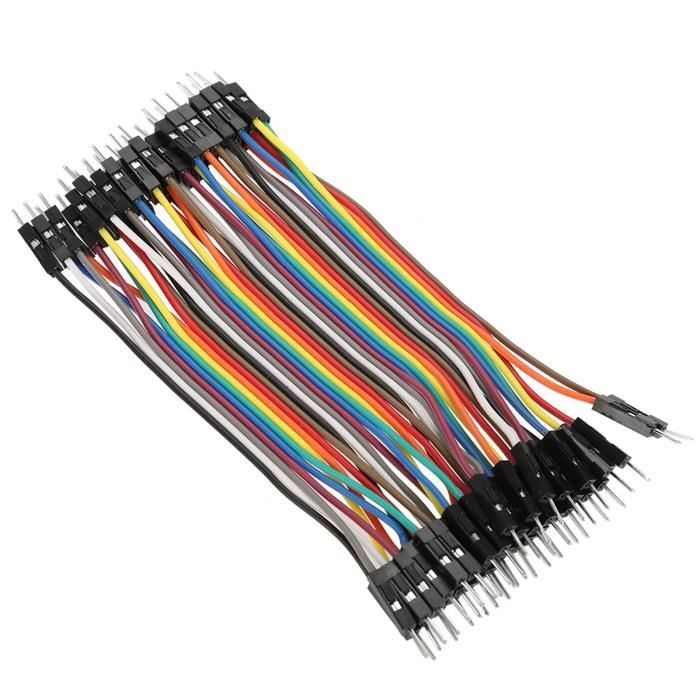 JIE Jeu De Fils De Raccordement Fils Électriques Mles À Mles Cbles De ...