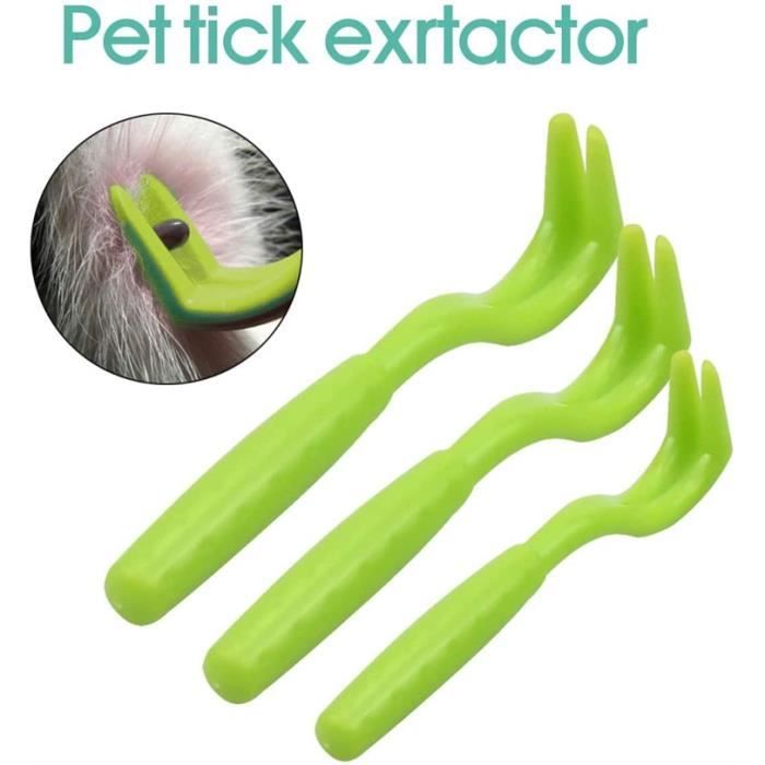 Crochet Tiques, 3 Pièces Tire Tique, Pince a Tique Plastique,pour ...