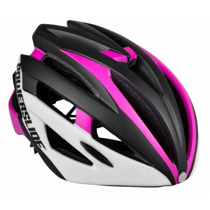 Casque roller en ligne POWERSLIDE Race Attack, white/pink 54-58 Blanc ...