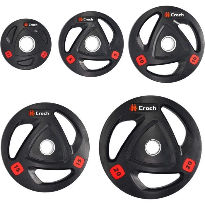 Disque musculation Plaque de poids en fonte avec Tri-Grip 2.5Kg 5Kg ...