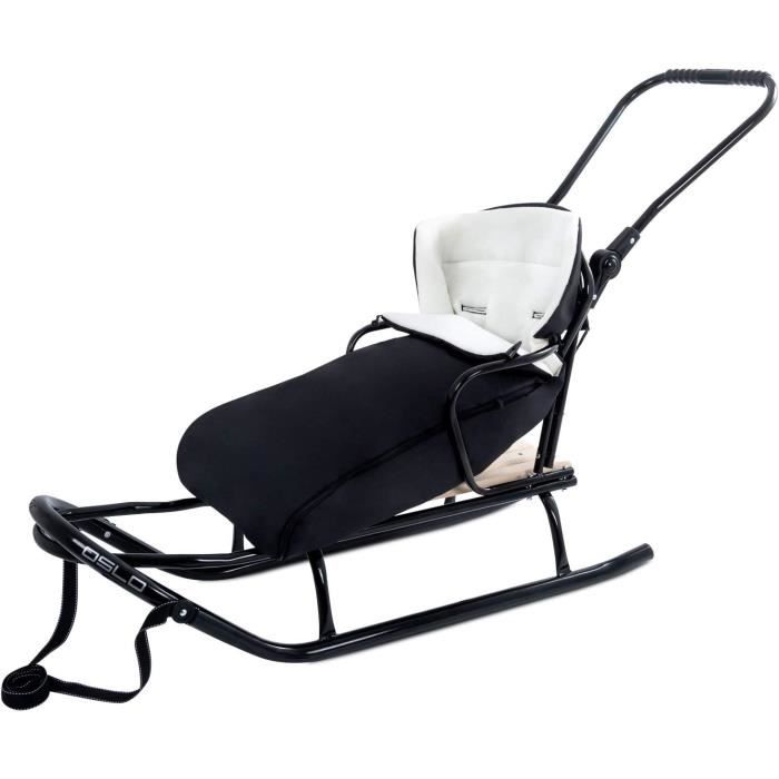 Gagad Nouvelle Luge Oslo en métal avec Dossier, Barre de poussée et ...