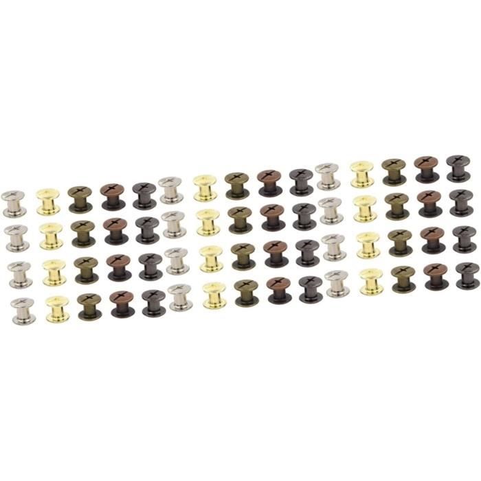 300 Ensembles Rivet À Cils Rivets En Laiton En Boîte Raccords En Laiton ...