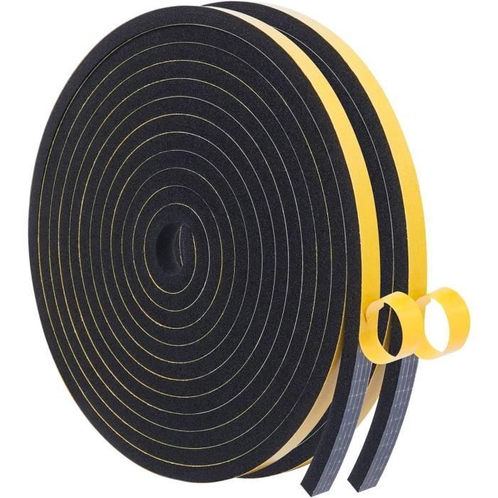 Lot De 2 Rouleaux De Ruban Adhésif En Mousse D'Isolation Acoustique ...