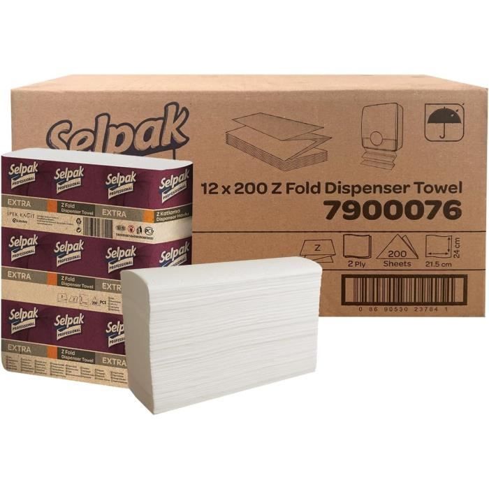 Essuie-Mains En Pure Cellulose, Pliage En Z, Double Épaisseur 2400 ...