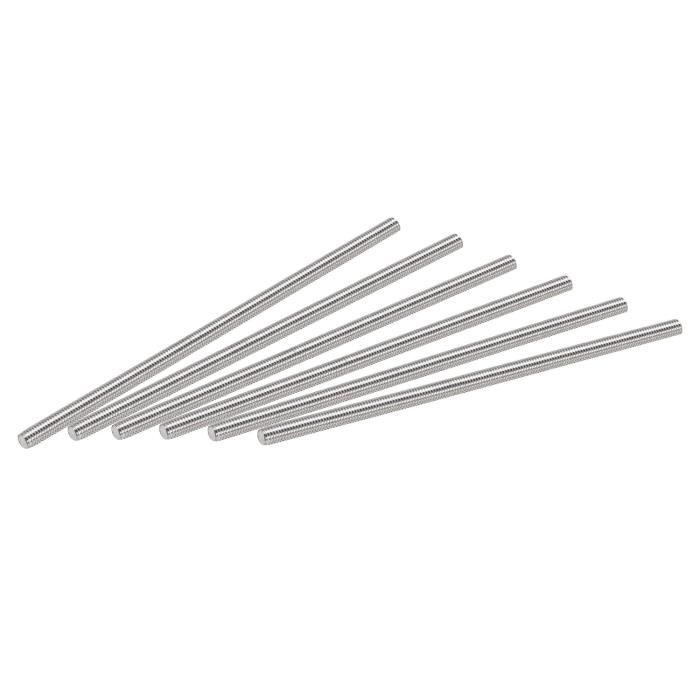Lot De 6 Tiges Filetées M5 X 130 Mm En Acier Inoxydable 304 Filetage À ...