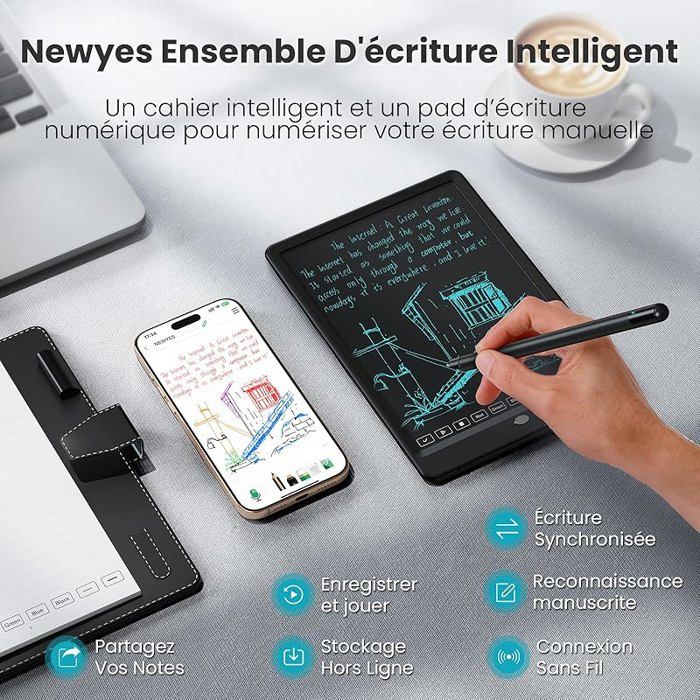 Syncpen 3.0 Set - Stylo Numérique ; Bloc-Notes Numérique ; Tablette ...