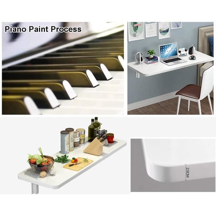 Table Murale Tables de Salle a Manger Pliantes, Bureau Apprentissage ...